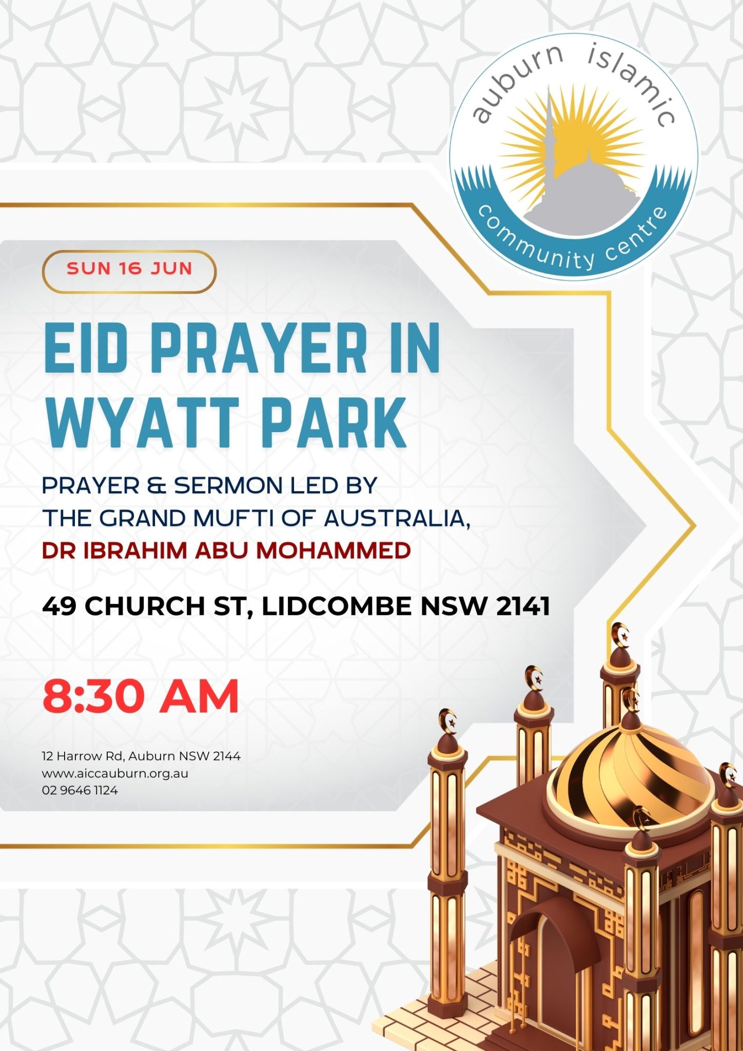 Eid Pray – Auburn Islamic Community Centre
