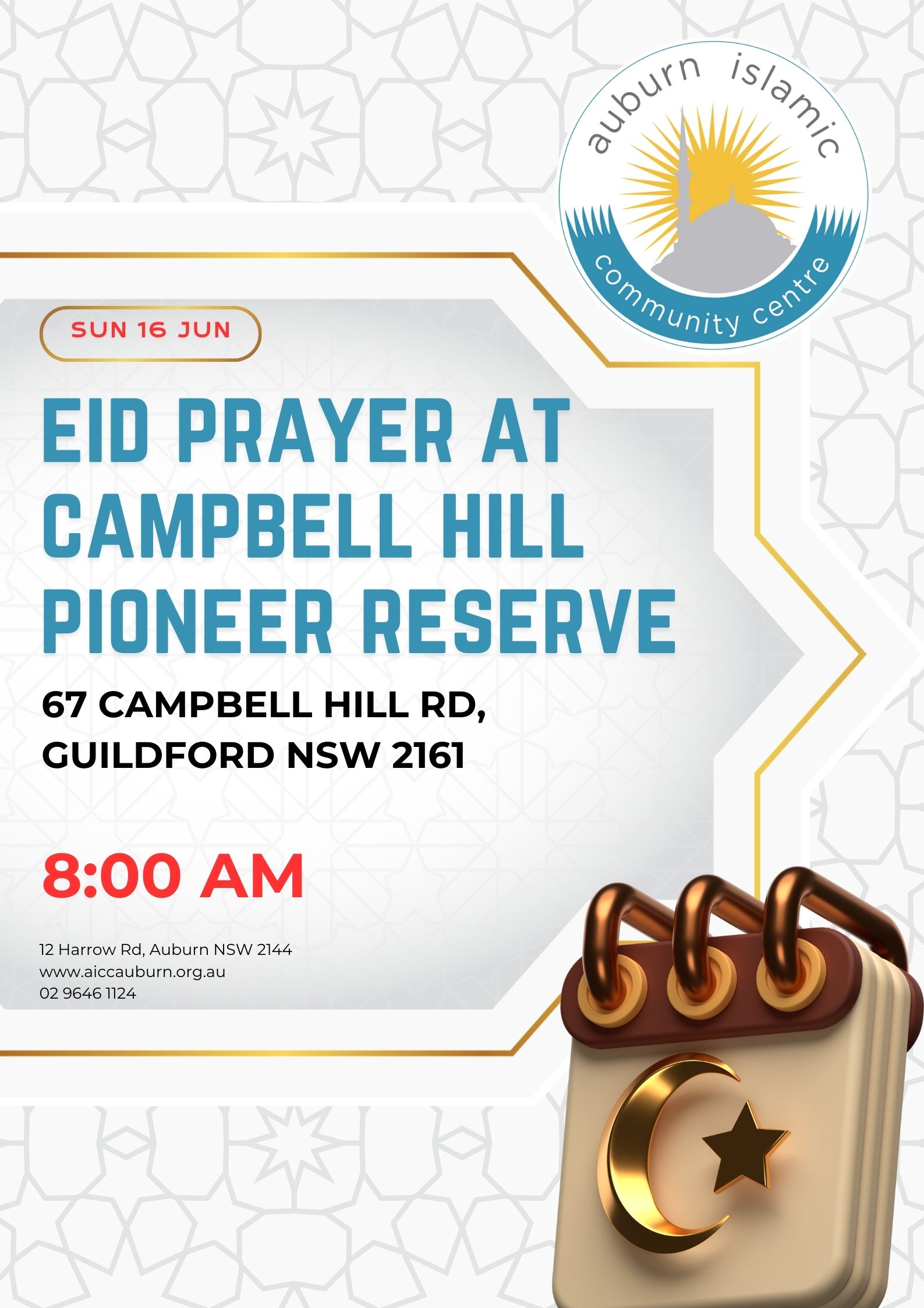 Eid Prayers – Auburn Islamic Community Centre